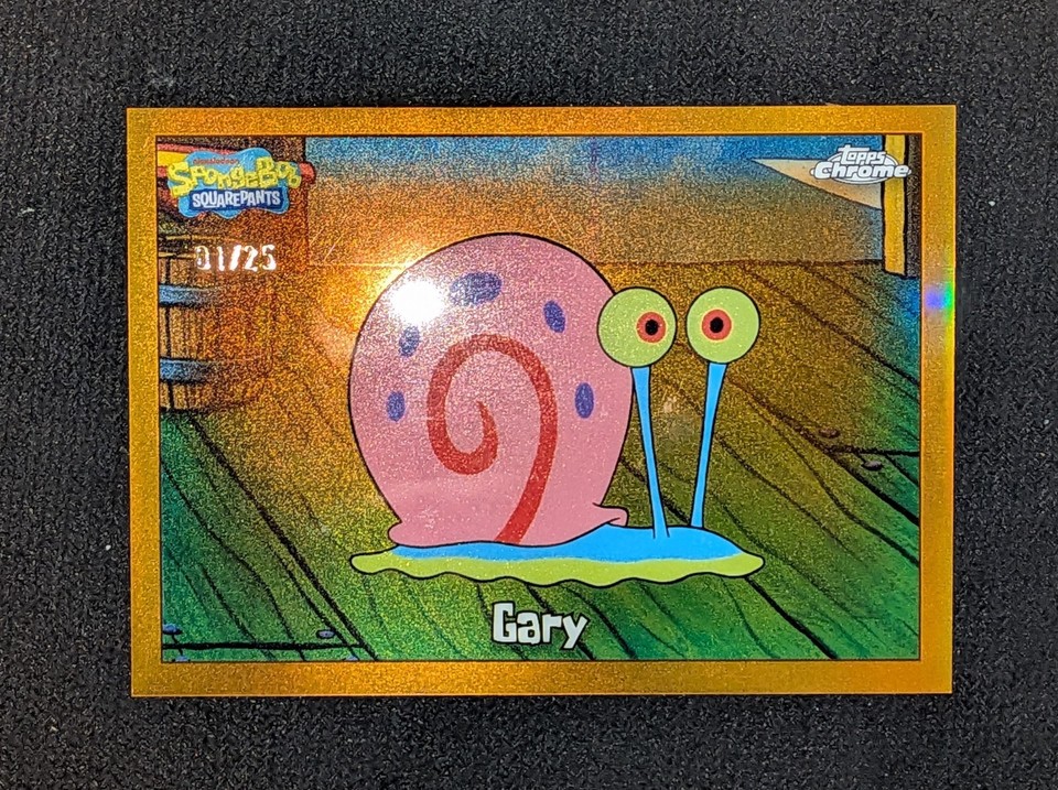 2025 Topps Chrome SpongeBob Gary Orange Refractor /25 | eBay