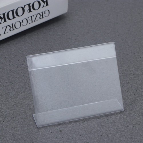 12 Pcs Price Tag Stands Retail Tags Clear Sign Holder Market Stall ...