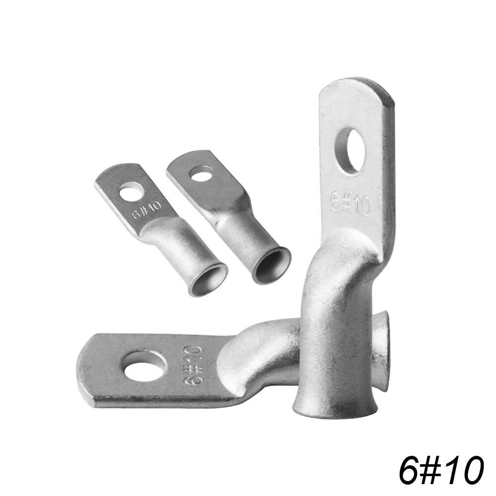 6 AWG Gauge Cable Lugs Ring Terminals Battery Wire Connectors Pure ...