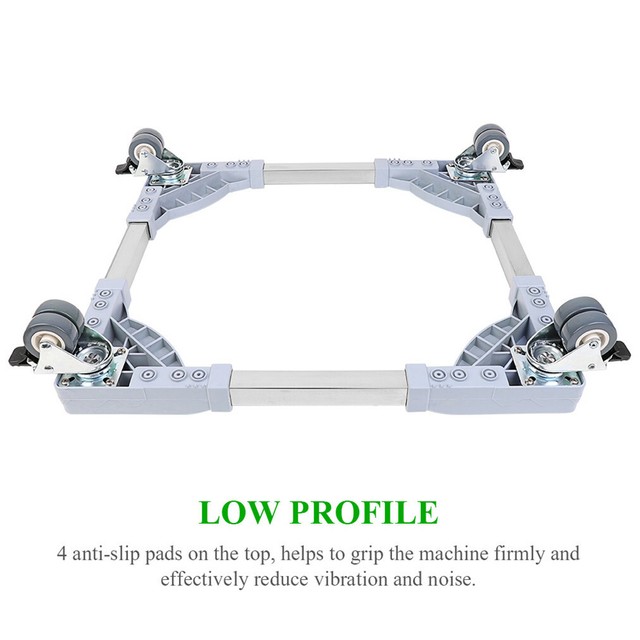 Heavy Duty Washing Machine Appliance Wheel Adjustable Trolley Roller ...