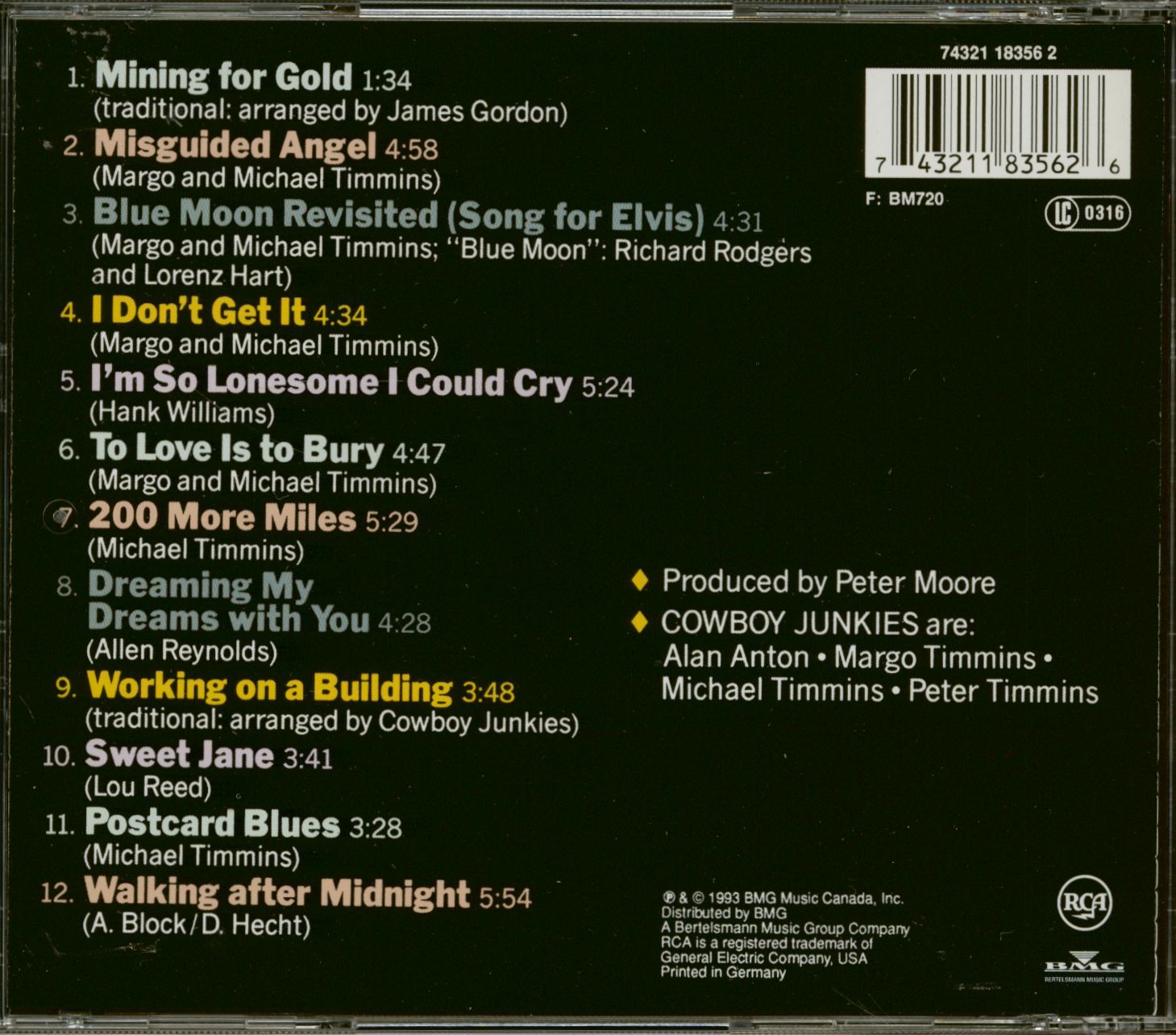 Cowboy Junkies - The Trinity Session (CD) - Charts/Contemporary Country ...