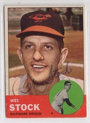 Wes Stock 1963 Topps signed auto autographed card Orioles | eBay