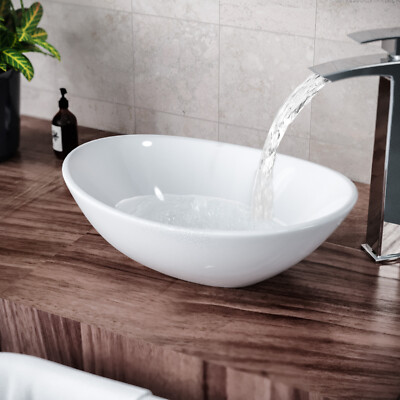 Bathroom Basin Sink Hand Wash Counter Top Wall Mounted Hung Ceramic | eBay