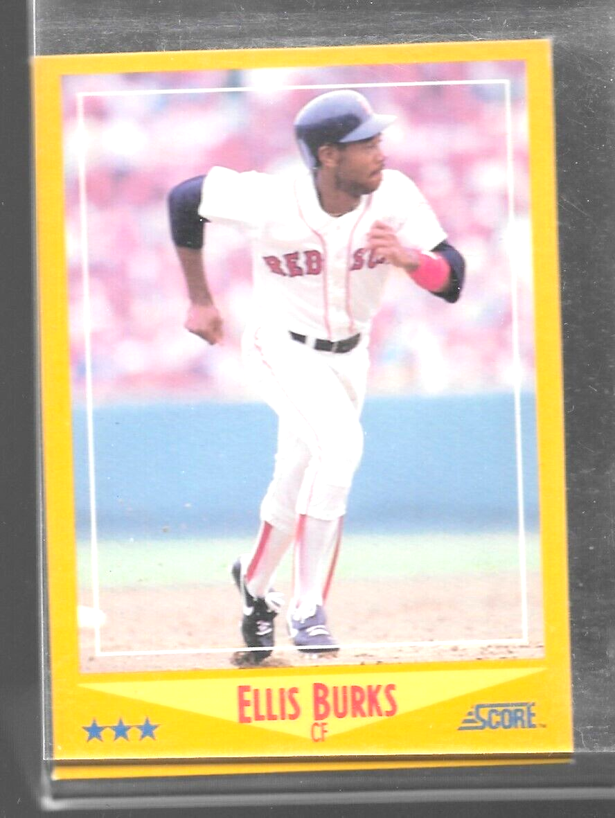 1988 Score Ellis Burks Rookie 472 Of 660 Boston Red Sox Baseball Card ...