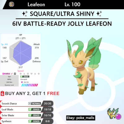 Pokémon Leafeon Lucido X