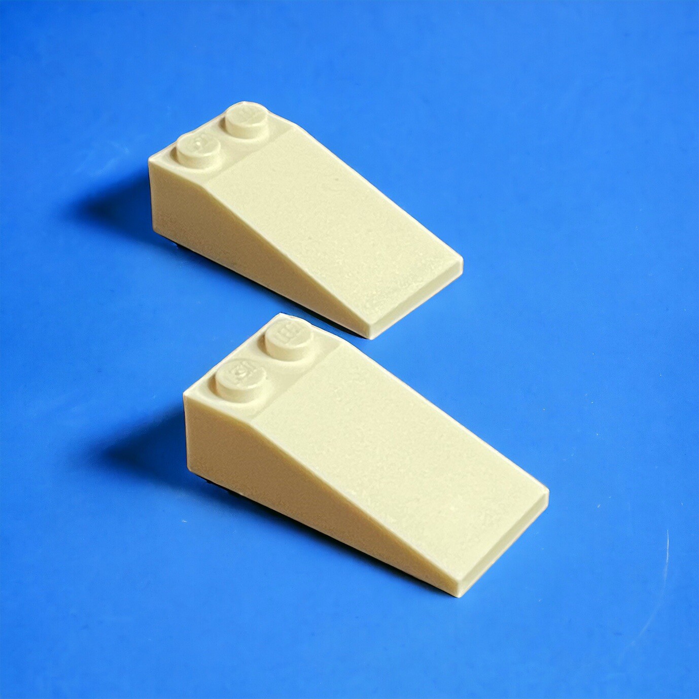 lot of 2 white Lego parts - 2X4 sloped bricks-combined shipping (WHT58 ...