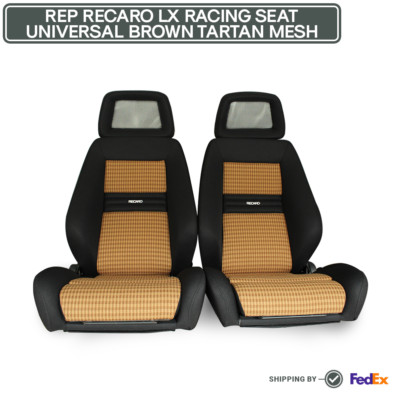 RACING SEAT UNIVERSAL PREMIUM BROWN TARTAN MESH | eBay