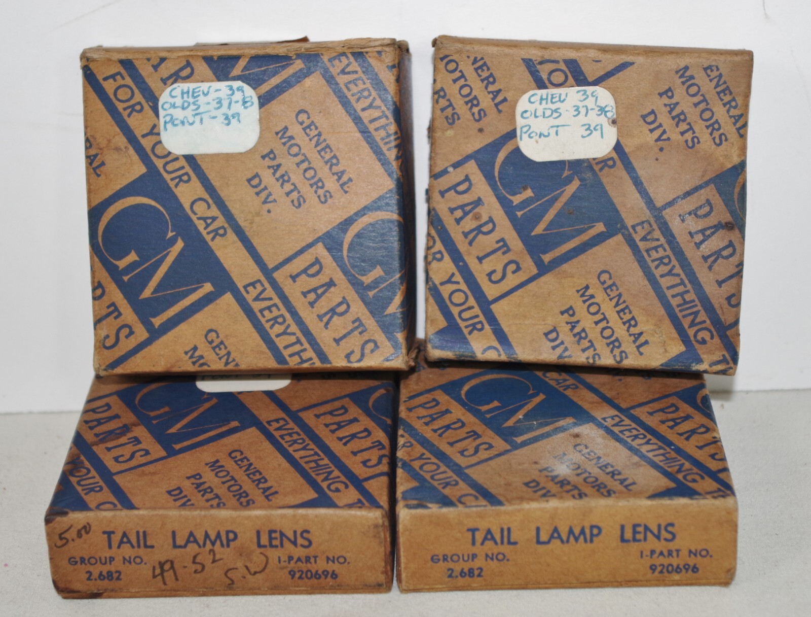 NOS 1937-1953 GM Tail Light Lens GM #920696 Oldsig-Dury Stimsonite ...