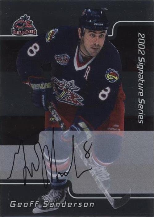 2001-02 In the Game Be A Player Signature Series - Geoff Sanderson #154 ...