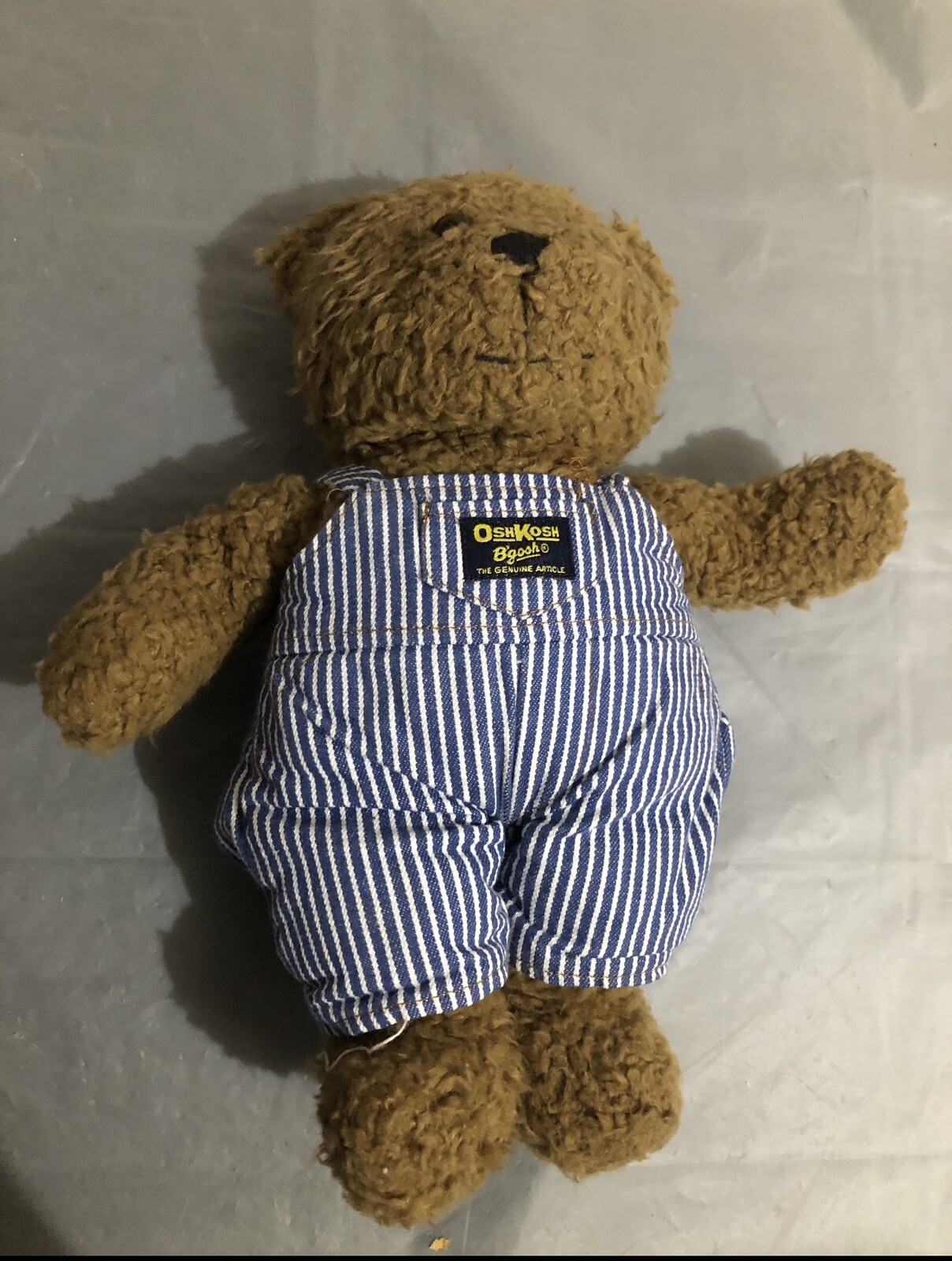 OSH KOSH B'GOSH TEDDY BEAR Engineer Overalls Brown Bear Plush Stuffed ...