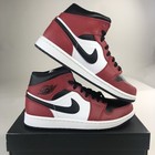 Nike Air Jordan 1 Mid Chicago Toe Shoe 8,8.5 & 9 Black Red Mens New ...