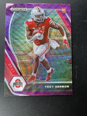 TREY SERMON 2021 Panini Prizm Draft Picks Purple Wave #159 ROOKIE Card ...