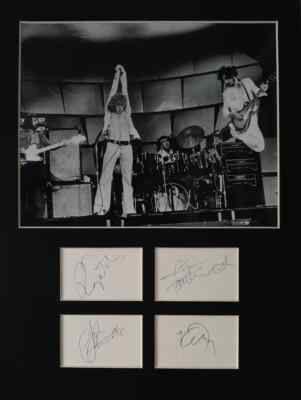 THE WHO signed AUTOGRAPH photo display Roger Daltrey Pete Townshend ...