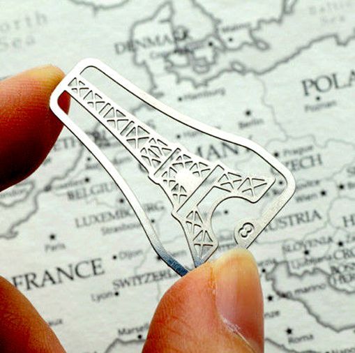 Metal Bookmark France Paris Eiffel Tower Little Stainless Steel ...
