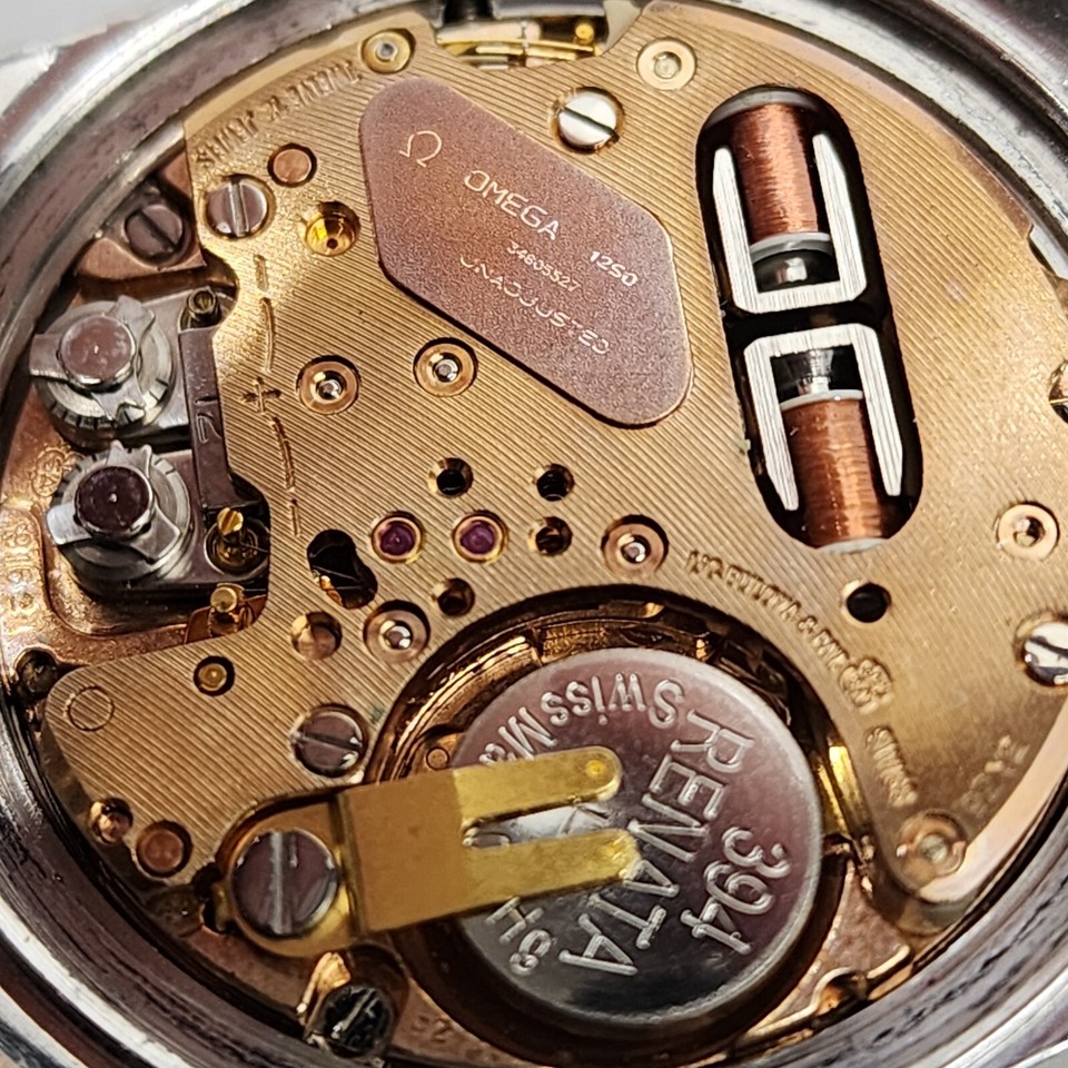 1970 Omega f300 Ref. 198.001 Electronic Tuning Fork Watch - Linen Dial ...