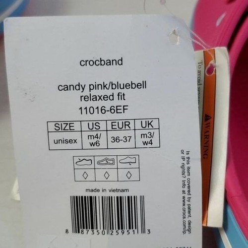 CROCS Candy Pink Bluebell Shoes Women's WOMAN'S 6 Relaxed Fit NWT | eBay