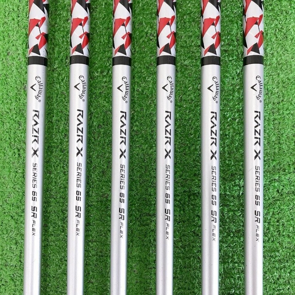 Callaway RAZR X BLACK Iron Set 6pcs 5 6 7 8 9 Pw RAZR X SERIES 65i ...