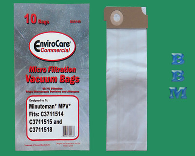 10 Commercial Minuteman MPV 14 15 18 Vacuum Bag 370202 370221 Royal ...