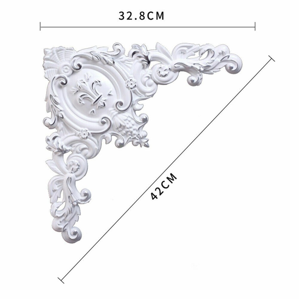 1x Victorian Ornate Decorative PVC Wall Applique Corners Moulding Mold ...