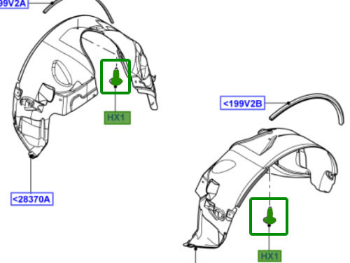 GENUINE LAND ROVER RETAINER 6.3 X 22 MM PUSH PIN LR2 SET OF 8 OEM NEW ...