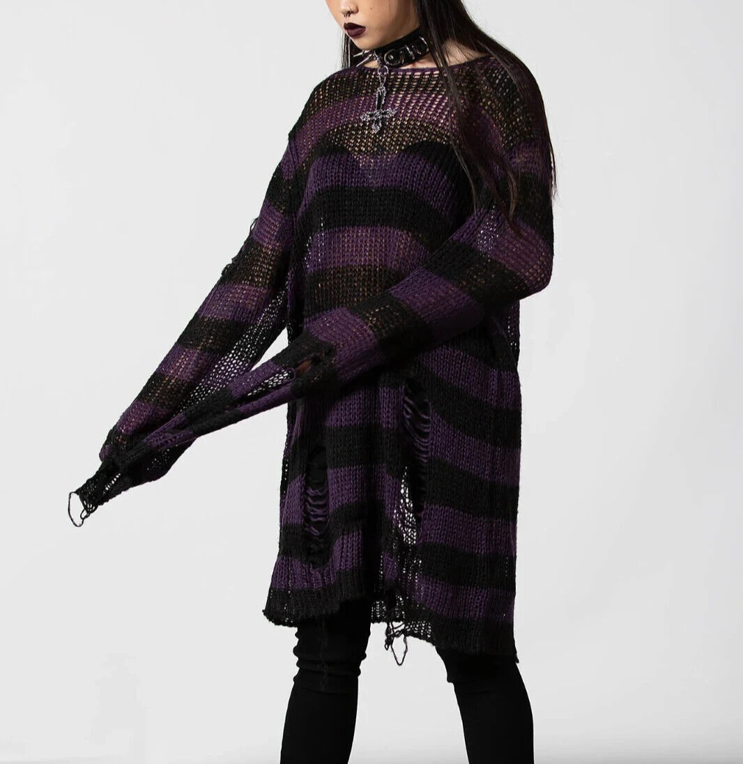 Killstar Graph Knit Sweater Distressed Goth Alternative Grunge Punk ...