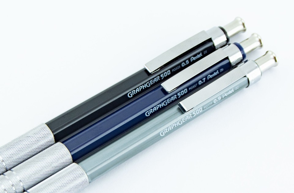 Pentel Graphgear 500 Mechanical Drafting Pencils 0.5 0.7 0.9mm Lead ...