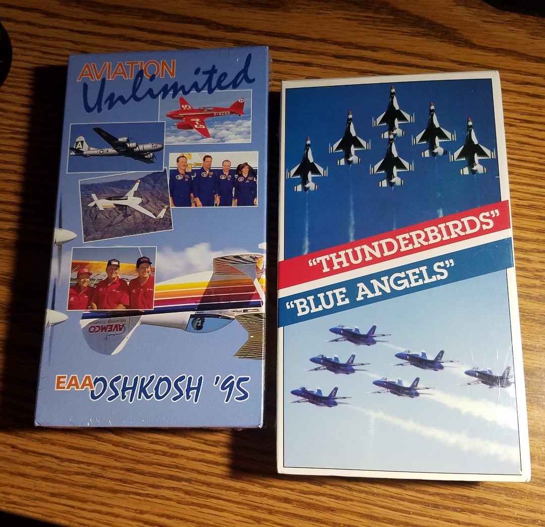 NEW AVIATION UNLIMITED EAA OSHKOSH 1995 VHS & NEW THUNDERBIRDS / BLUE ...