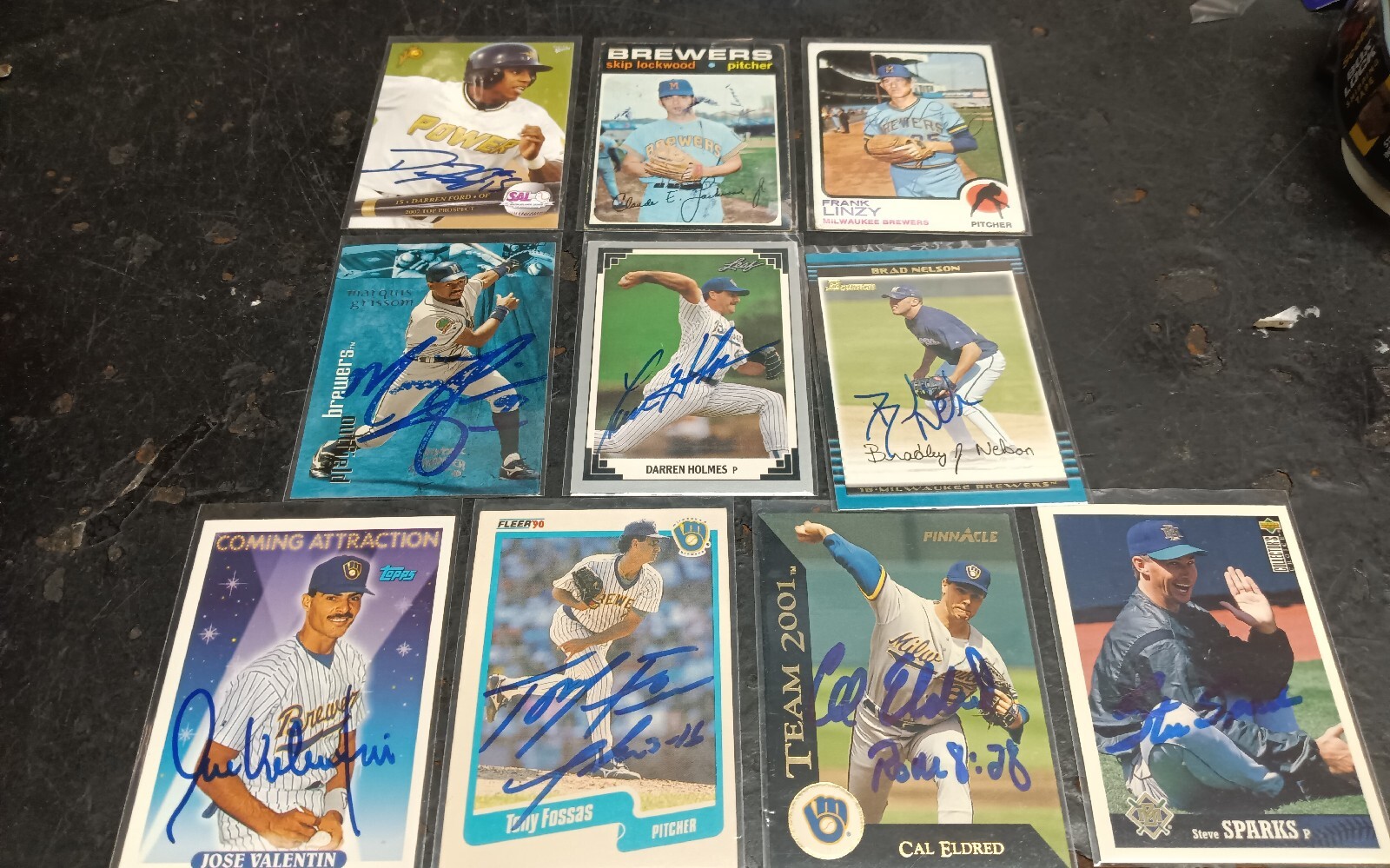 10 Different Milwaukee Brewers AUTOGRAPH SIGNED Baseball Cards Topps ...
