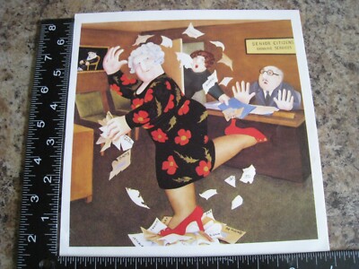 BERYL COOK BILLS BANKING SERVICES GRANNY PICTURE PAGE 6.5 INCH APPROX ...