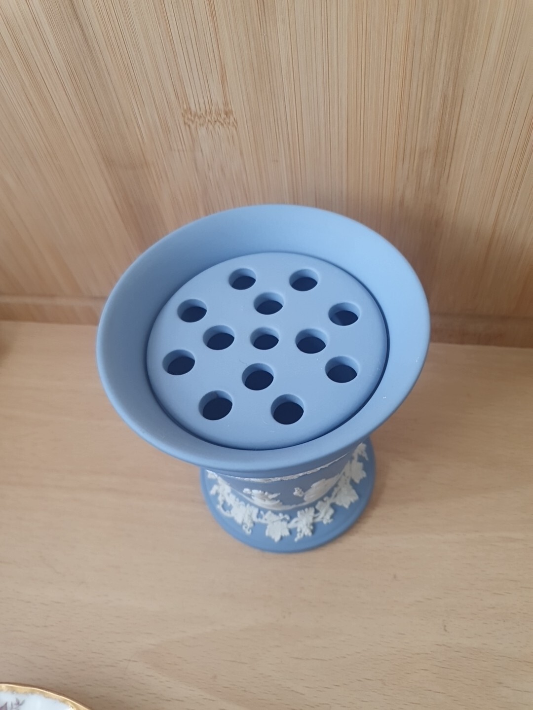 Wedgwood Blue Jasperware Flower Vase with Frogger | eBay