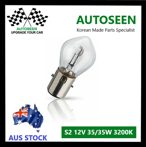 (2PCS) S2 12V 35/35W BA20d 3200k CLEAR FOR MOTOR BIKE HEADLIGHT BULB ...