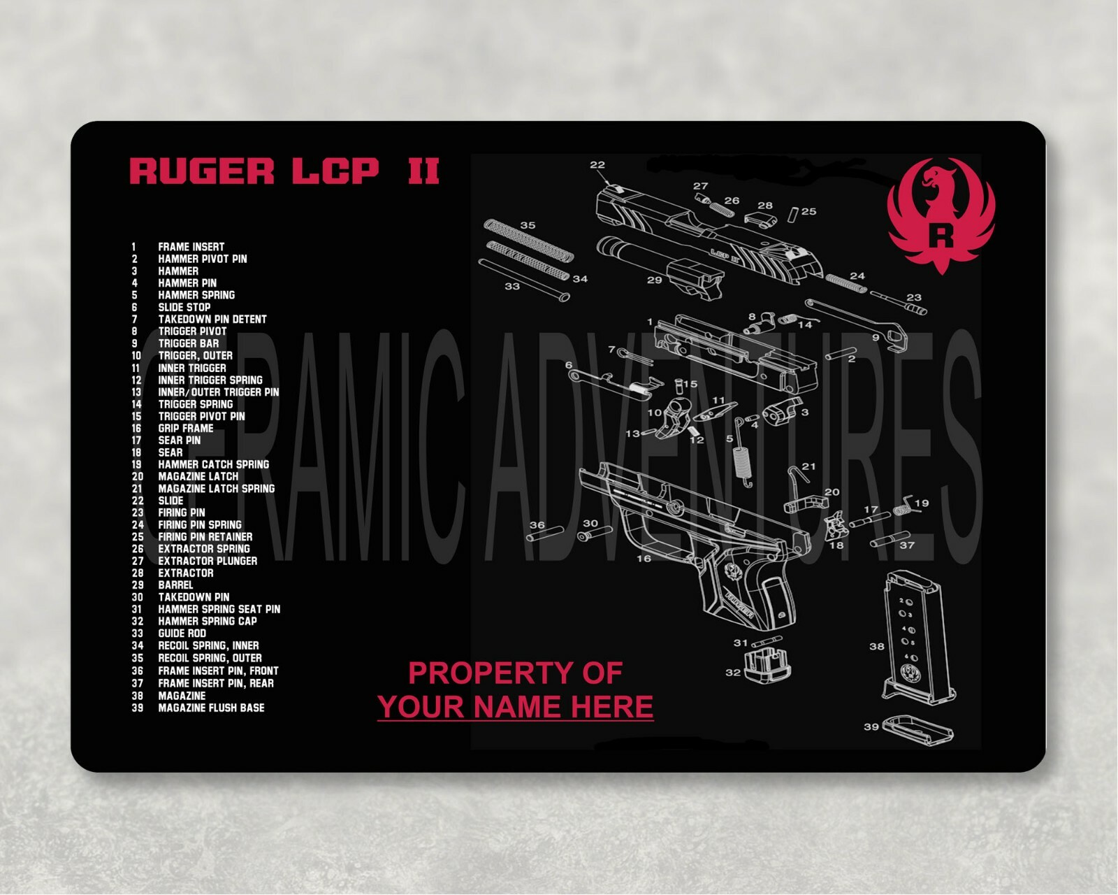 RUGER Bench Mat Gun Cleaning CHOOSE YOUR STYLE Gaming Mouse Mat | eBay