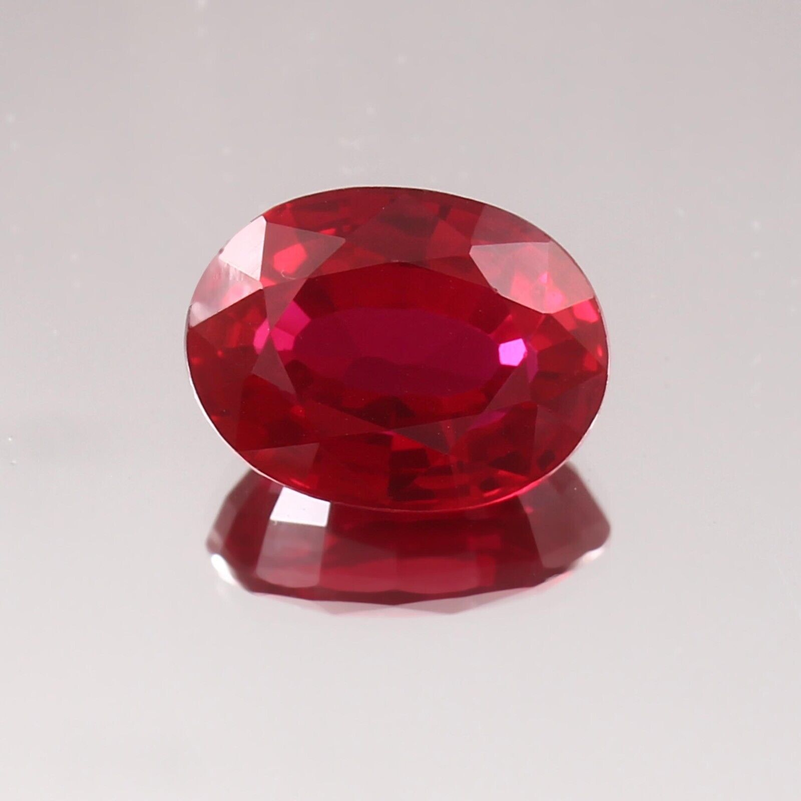 7CT Natural Red Ruby Mozambique Heated Oval Shape Loose Gemstone 1.4GM ...