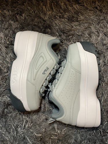 FILA Disruptor II 2 Wedge Women's Platform Shoe Chunky Retro Grey Size ...