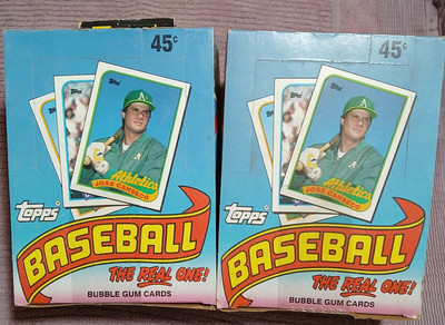 1989 Topps Baseball Boxes 36 sealed wax packs lot of 2. SURPLUS ...