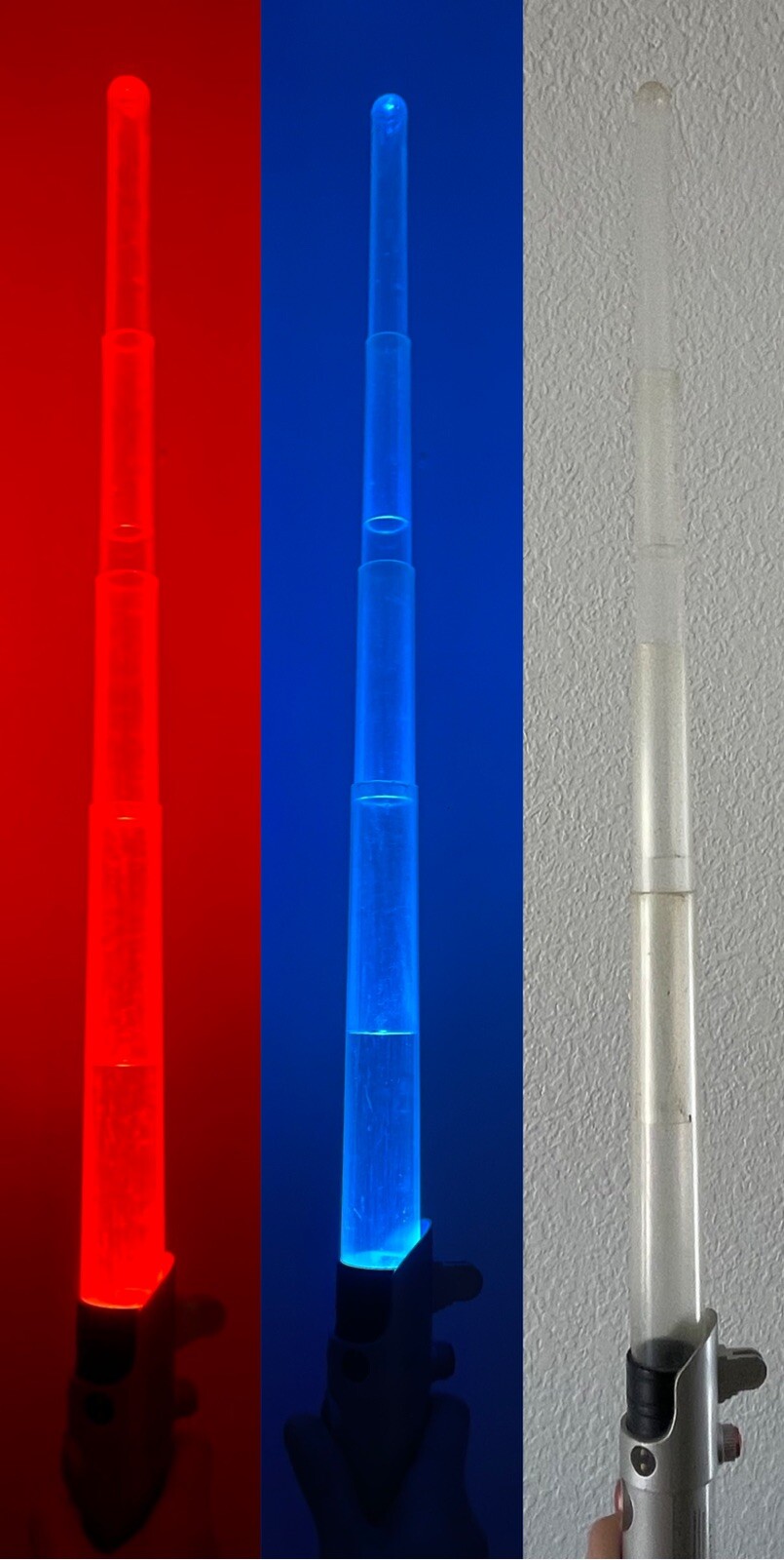 2004 HASBRO STAR WARS RED/BLUE LIGHTSABER - LIGHTS & SOUND EFFECTS ...