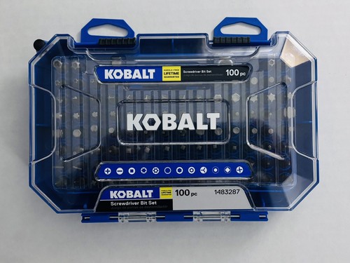 Kobalt 100-Piece Screwdriver Bit Set - S2 Chrome Vanadium Steel FREE ...