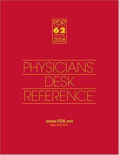 2008 Physicians' Desk Reference (PDR) Institutional Version by Thomson ...