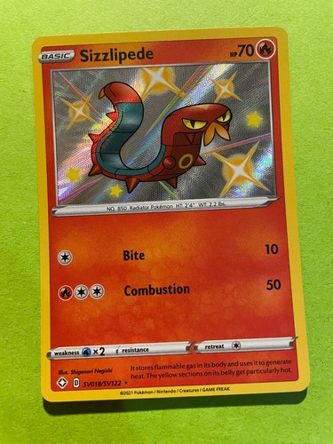 Pokemon - Shining Fates - Sizzlipede SV018/SV122 | eBay Australia
