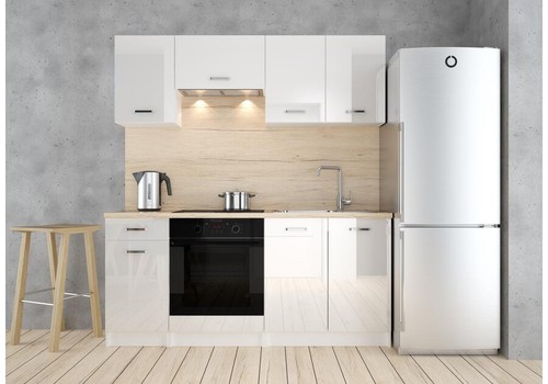 Kitchen Set, Complete Kitchen Set, 5piece Set White High Gloss/Oak ...