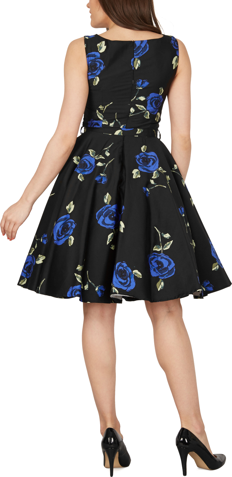 Audrey Vintage Floral 50's Rockabilly Swing Wedding Evening Prom Dress ...