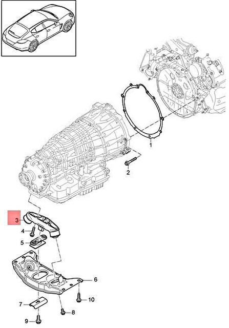 Genuine Porsche Panamera Automatic Transmission Mount OEM 97037511801 ...