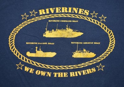 US Navy Riverine Group One RIVRON Brown Water Navy Unit CPO Chief Shirt ...
