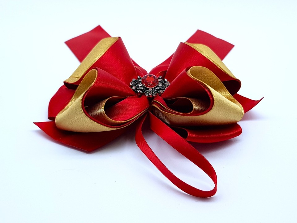 Luxury Christmas Tree Red/Gold Bow, Artisan Home Decor | eBay UK