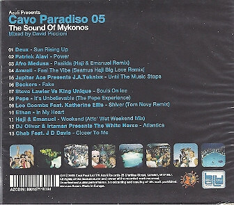 Various Azuli Presents Cavo Paradiso 05 The Sound Of Mykonos CD, Comp ...