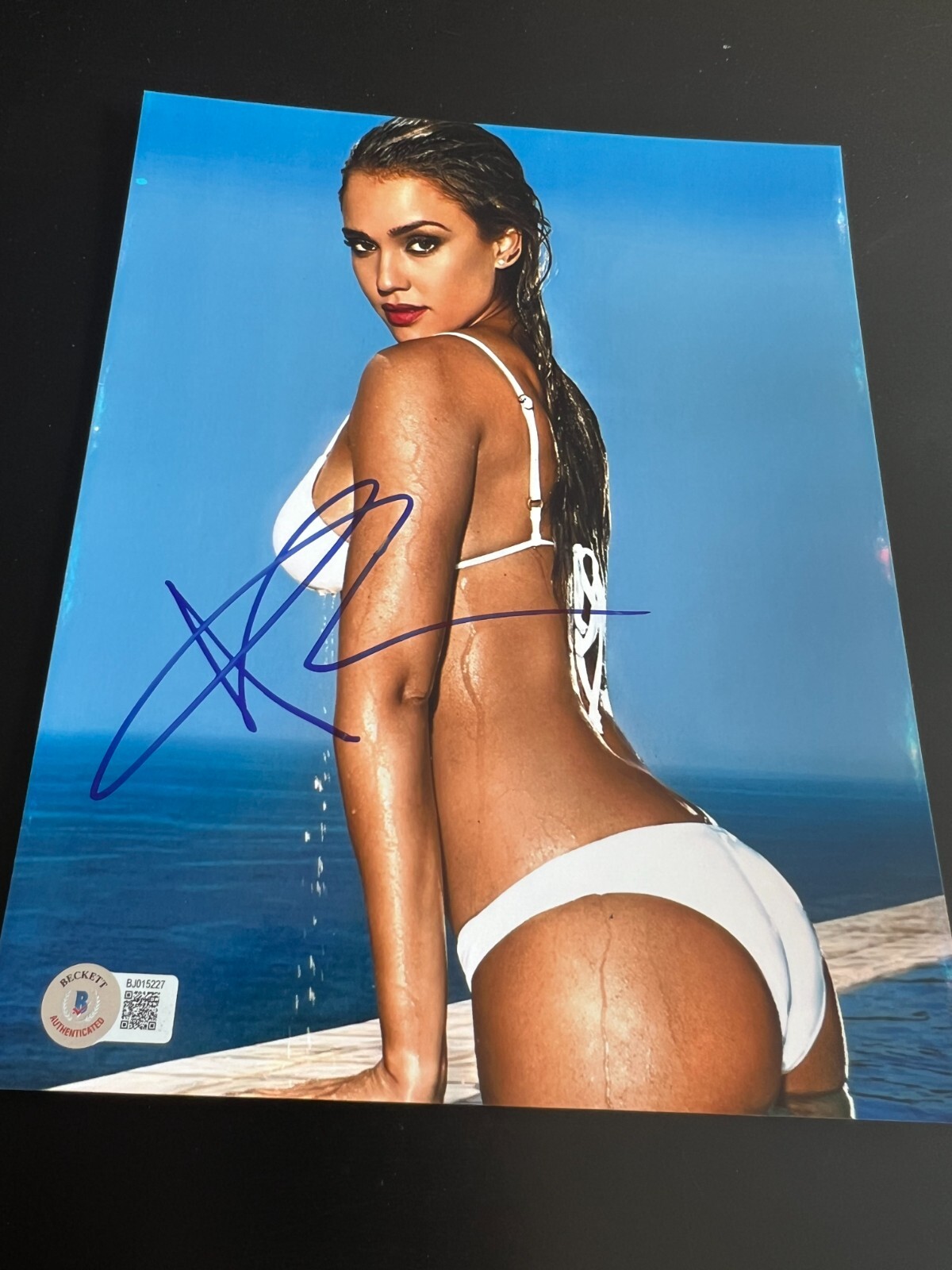 JESSICA ALBA SIGNED AUTOGRAPH 8x10 PHOTO MAXIM BIKINI BECKETT AUTO COA ...