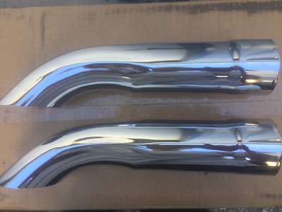 JONES 2 1/2" Chrome Turn-Down Exhaust Tips - 2 PCS | JTD212 | 12 in ...