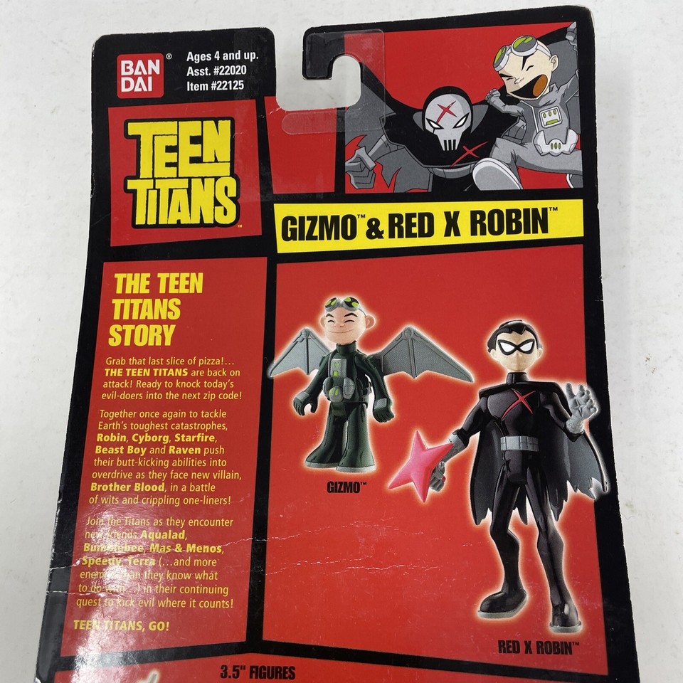 Teen Titans Go 3.5" GIZMO & RED X Robin Posable Action Figures New ...