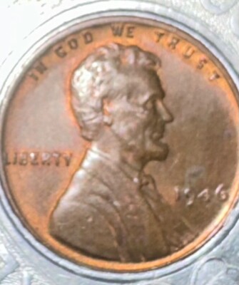 1946 Wheat Penny No Mint Mark Extremely Rare Error On The Rim "L" In ...