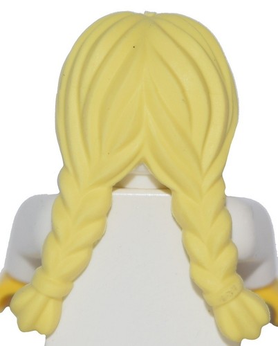 ☀️NEW Lego Minifig Hair Girl Long BLONDE Female Braided Yellow Ponytail ...